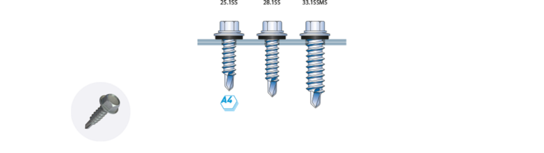Stainless Steel Hex Head Stitching Screws - Powell Gee